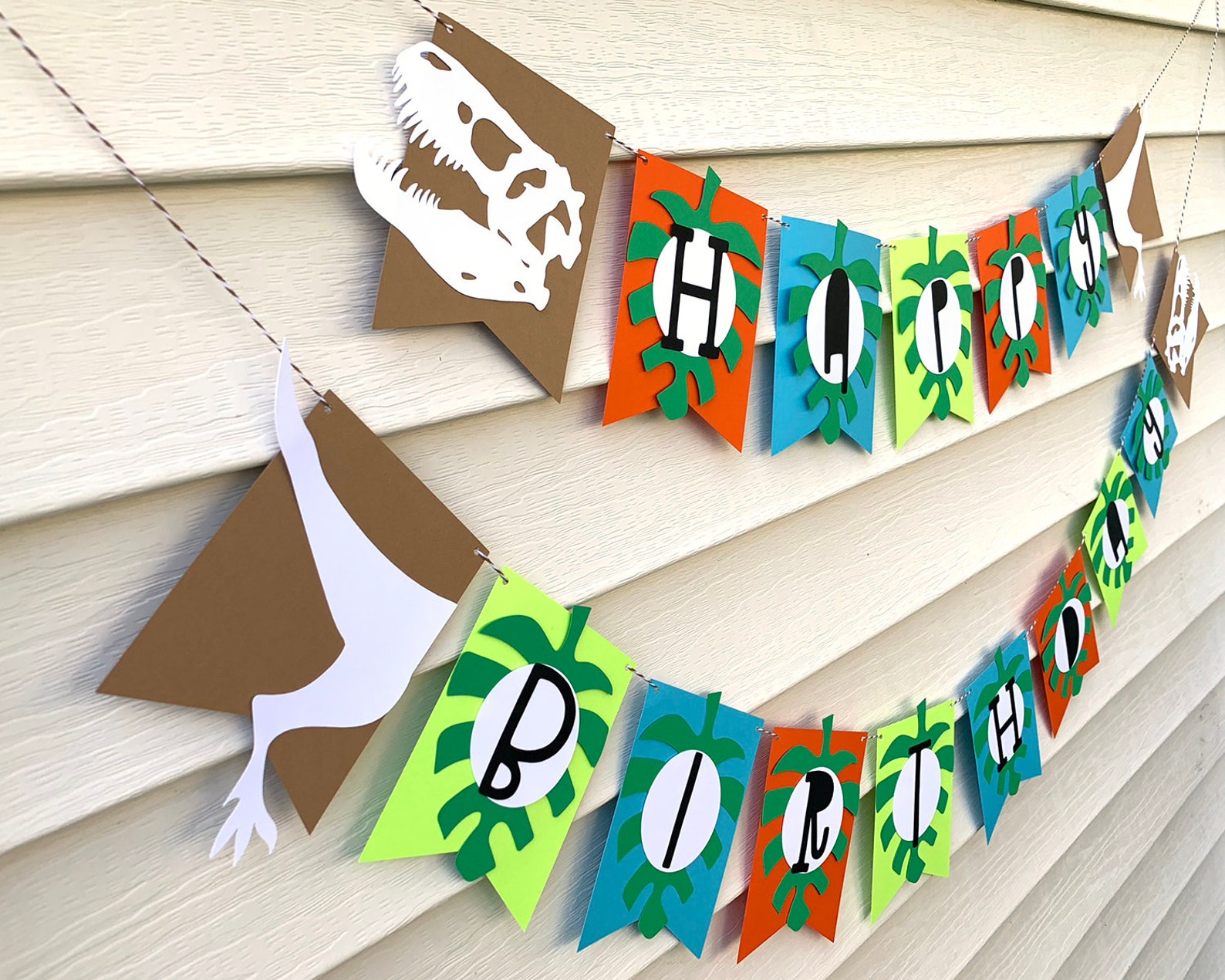 Dinosaur Roar Happy Birthday Banner - Stomp, Chomp, Growl, Roar Party ...