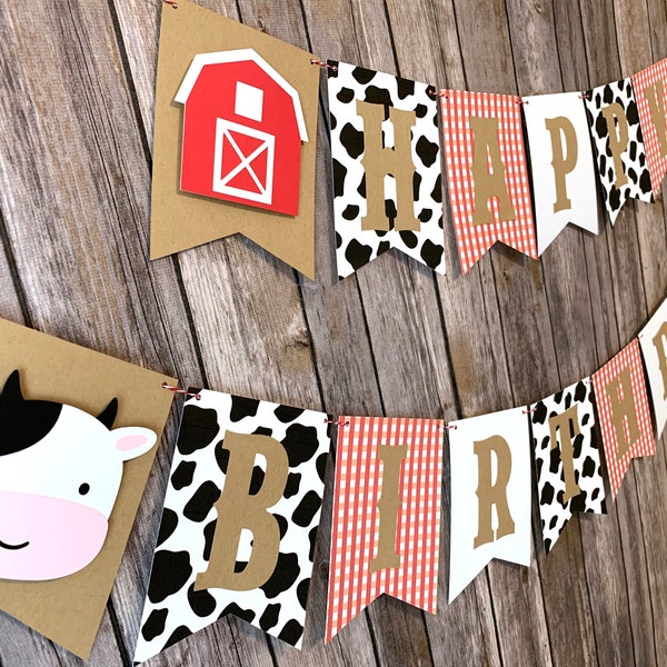 Farm Birthday Banner - Etsy
