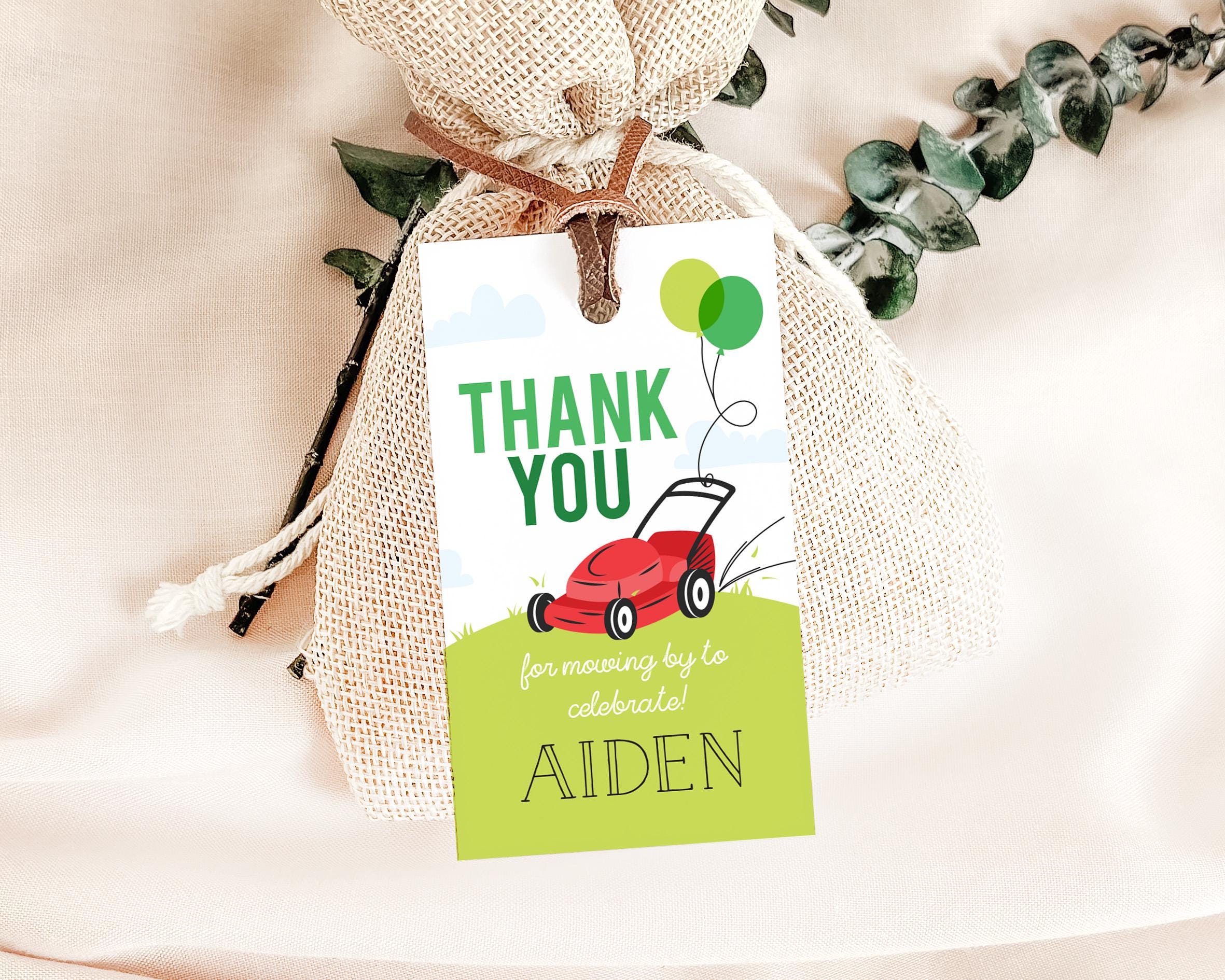 EDITABLE Mow-sy on Over Lawn Mower Boy Birthday Cupcake Toppers - Boy ...