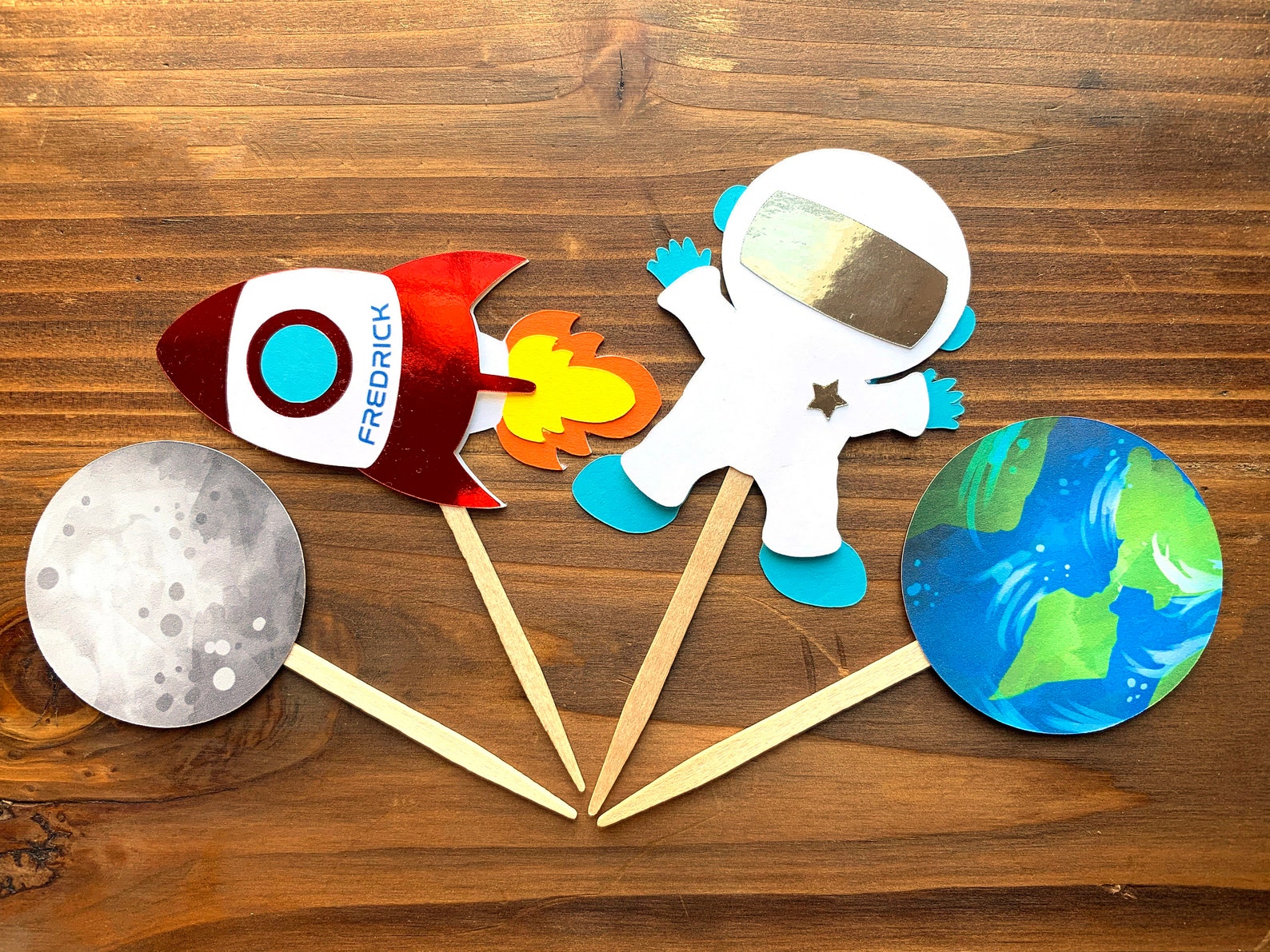 12 Astronaut Outer Space Rocket Paper Straws Silver Paper - Etsy