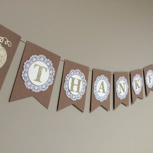 Thanksgiving Day Gold Glitter Banner - Thanksgiving Day Dinner ...