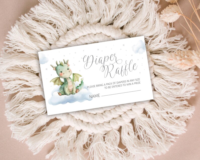 EDITABLE A Little Dragon is on the Way Baby Shower Welcome Poster ...