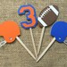 12 Football Touchdown Birthday Party Favor Thank You Tags CUSTOM COLORS ...