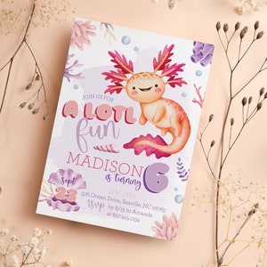 Axolotl Pink Girl Birthday Banner - Whole Lotl Fun Under the Sea ...