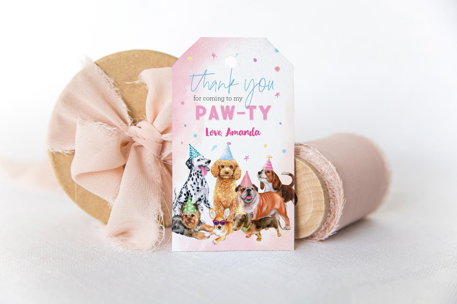 Printable Come Sit Stay Puppy Paw-ty Doggy Bag Sign Girl Dog - Etsy