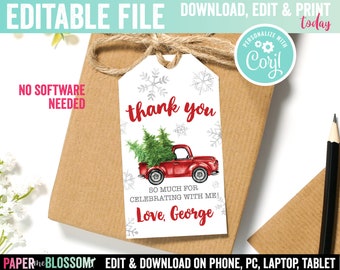 Red Truck Thank You | Etsy