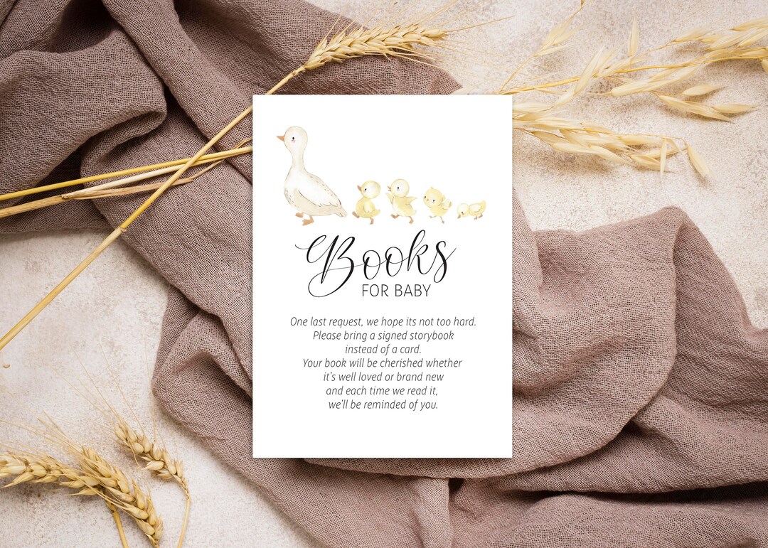 Editable A Little Duckling Baby Shower Books for Baby - Baby Duck Books ...