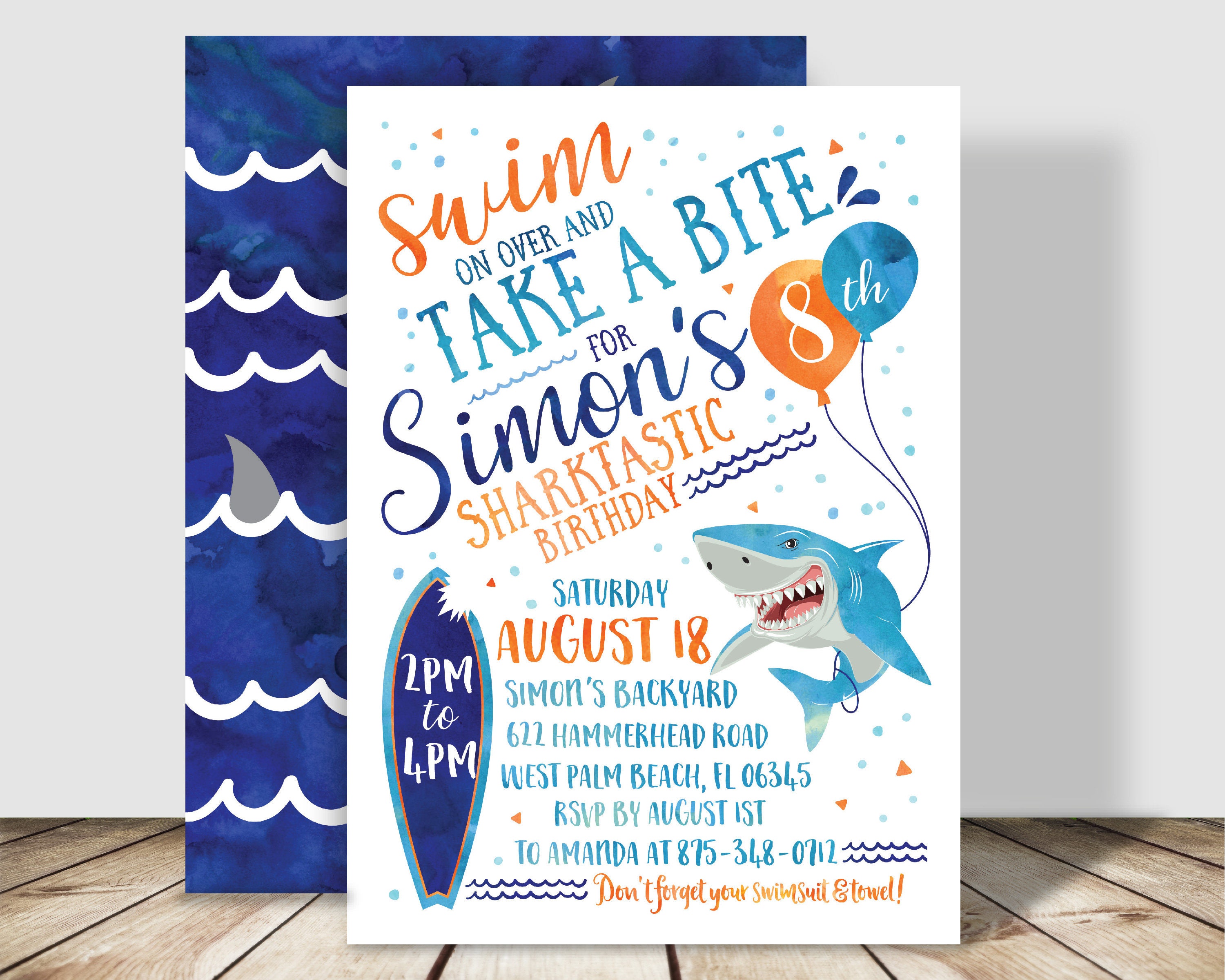 Shark Party Favor Thank You Tag - Thanks for Making My Party Jawesome ...