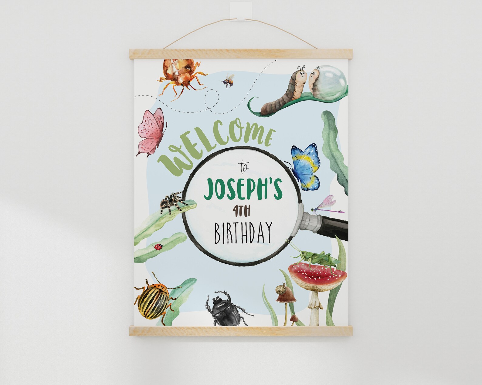 Buzz Hop Crawl Bug Birthday Banner Insect Nature Outdoor - Etsy