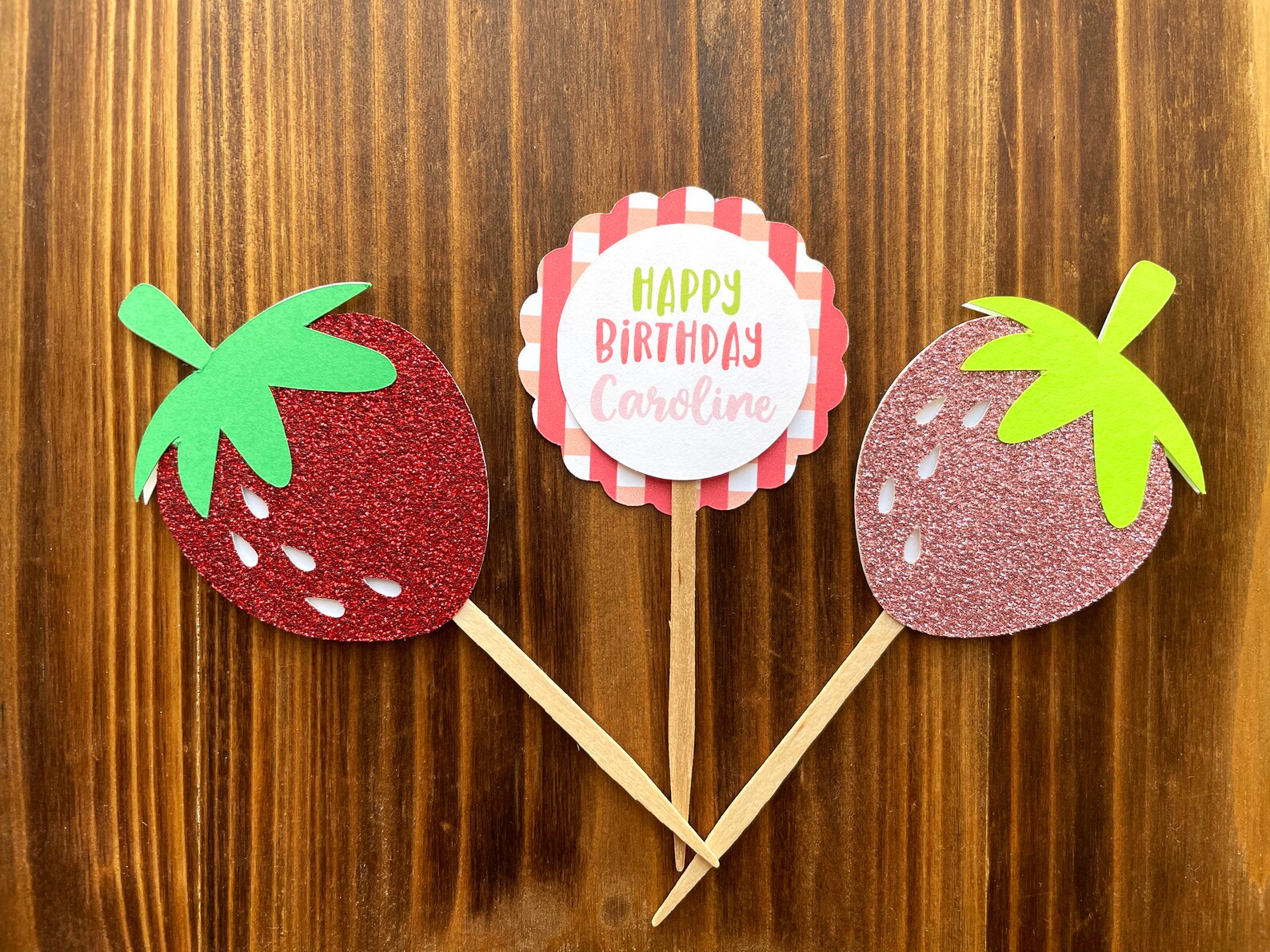 Strawberry Birthday CAKE TOPPER - Strawberry Shortcake Birthday Smash ...