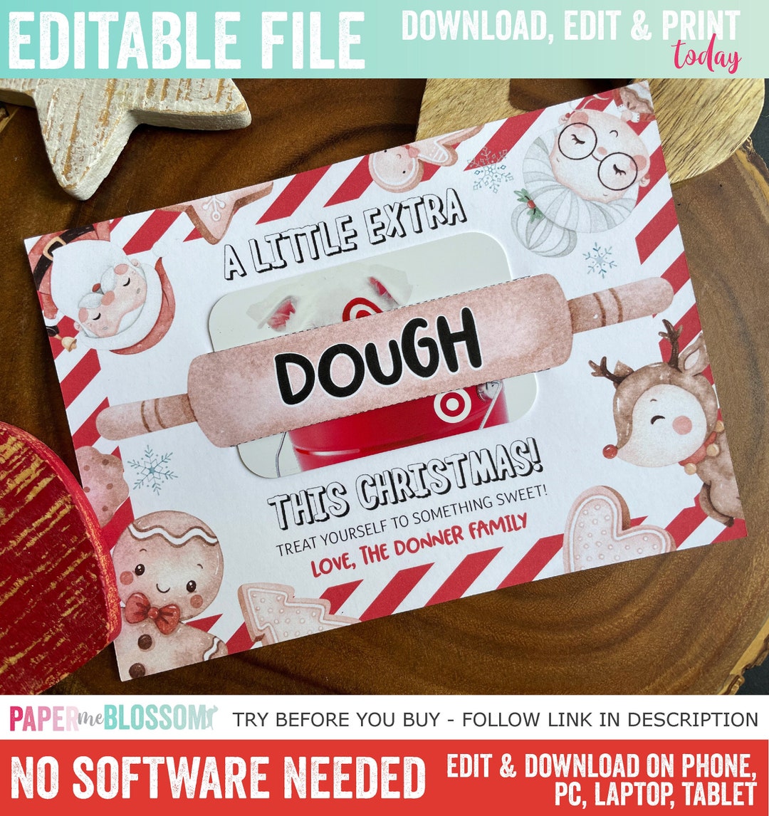 Christmas A Little Extra Dough Gift Card Holder - Christmas Coffee Cup ...