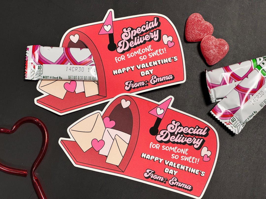 EDITABLE Special Delivery for Someone Sweet Mailbox Valentines Day Kids ...