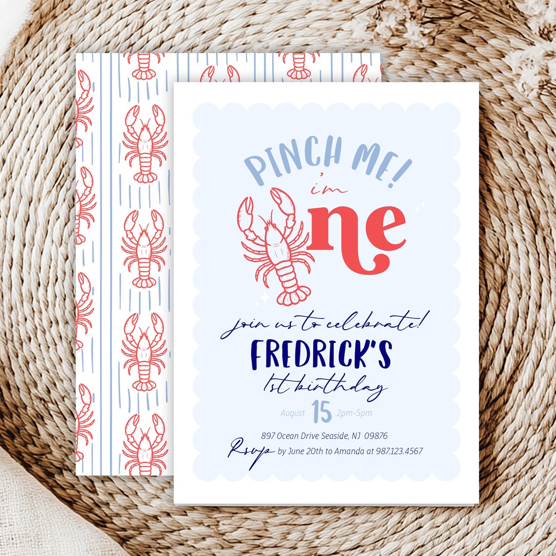 Editable Pinch Me I'm One Boy Birthday Thank You Favor Tag - 1st ...