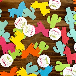 Fiesta Cactus Piñata Confetti - Fiesta Custom Name Confetti ...