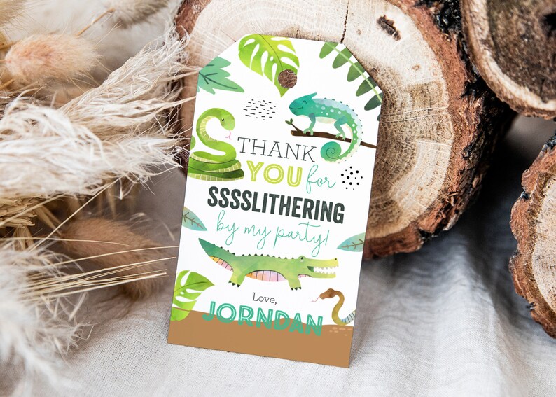 Editable Hop Creep and Slither Reptile Birthday Invitation - Alligator ...