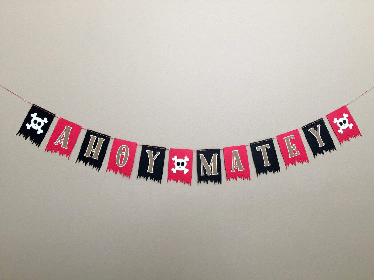 PIRATE Ahoy Matey Birthday Banner - Etsy