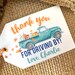 12 Blue Farm Truck Thank You Gift Tags - Fall Pumpkin Favor Tags ...