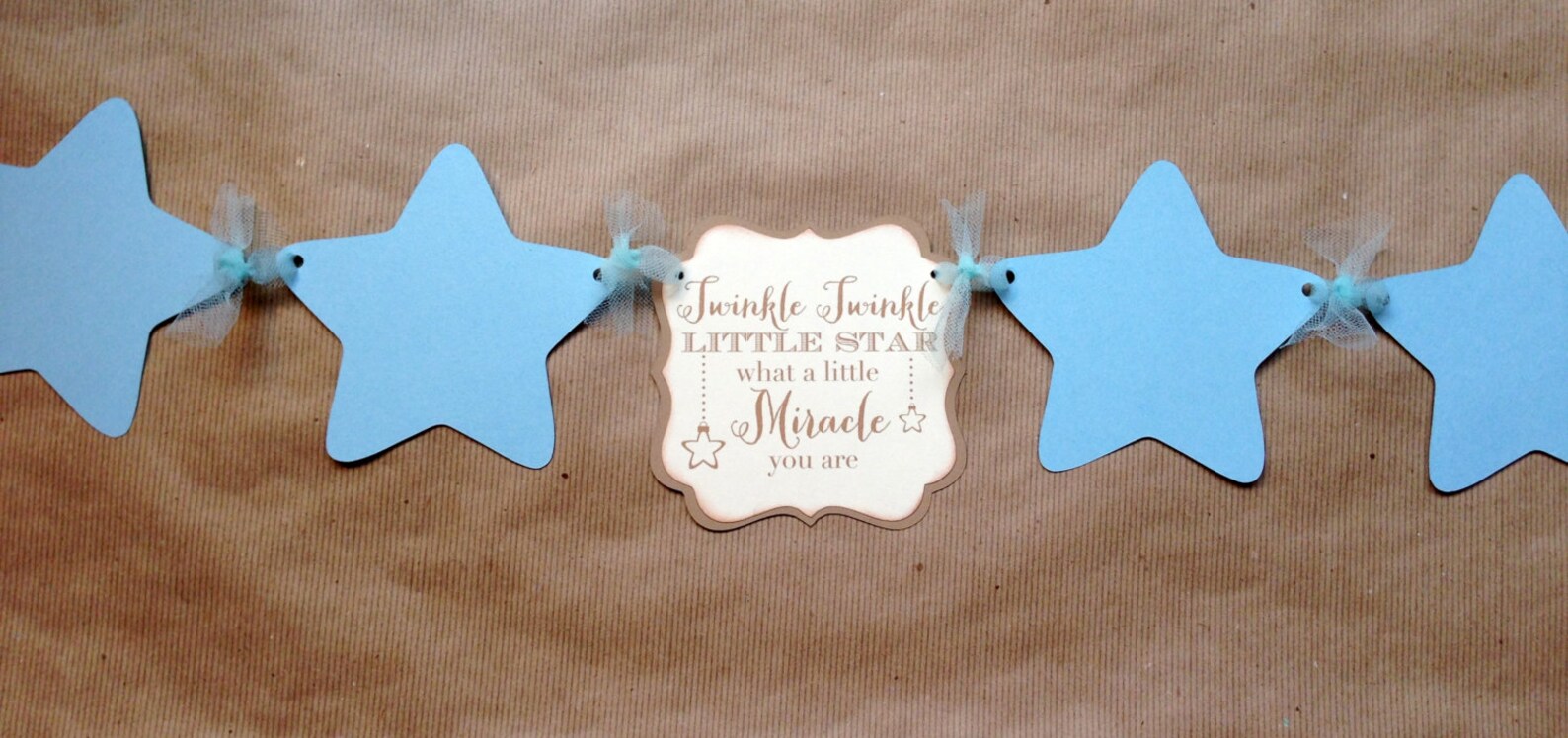 TWINKLE TWINKLE Little Star Vintage Blue Baby Boy Thank | Etsy