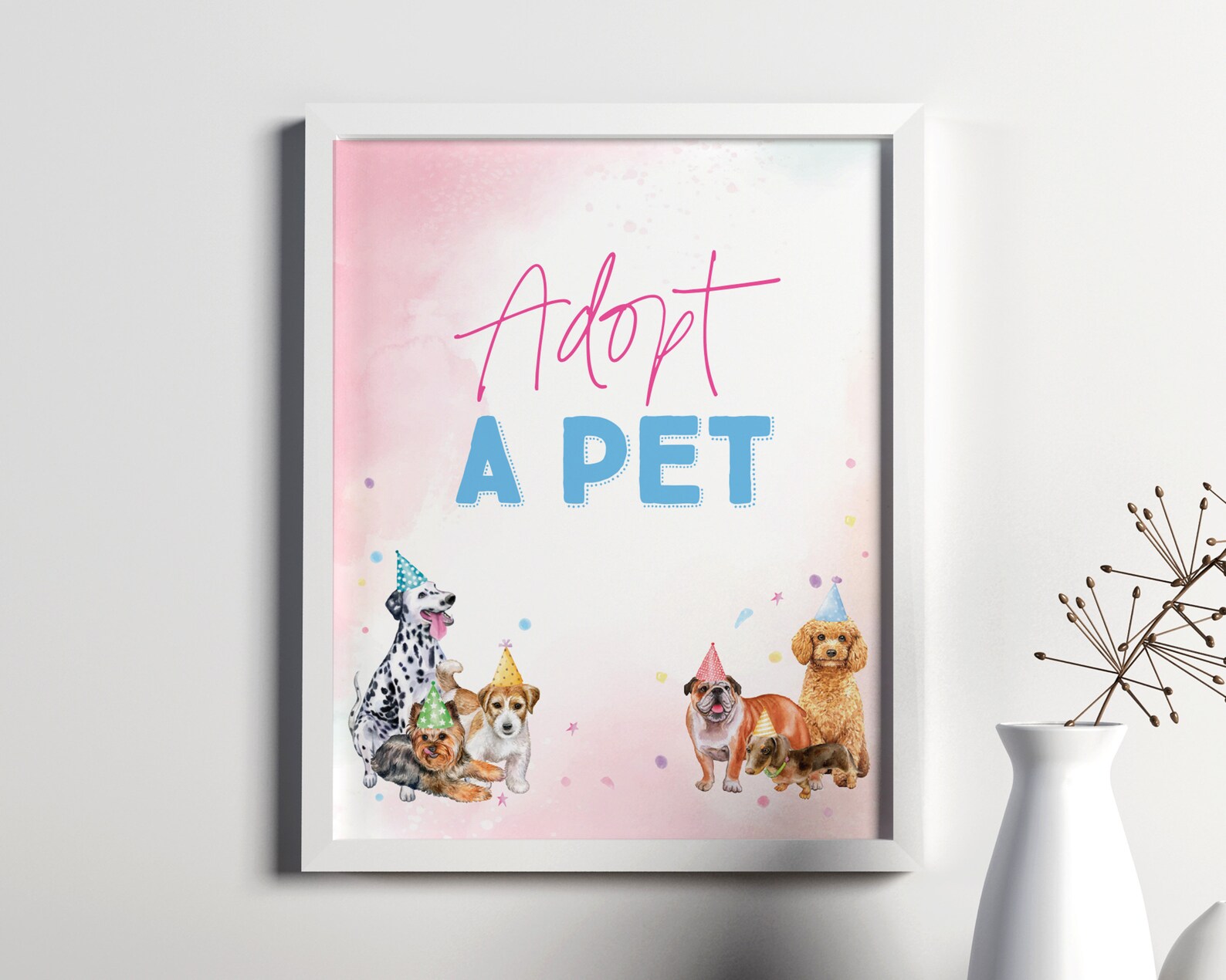 Printable Come Sit Stay Puppy Paw-ty Create a Collar Sign - Etsy