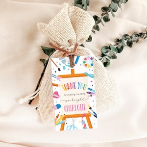 Editable Art Party Birthday Invitation - Let's Paint Easel Crafting ...