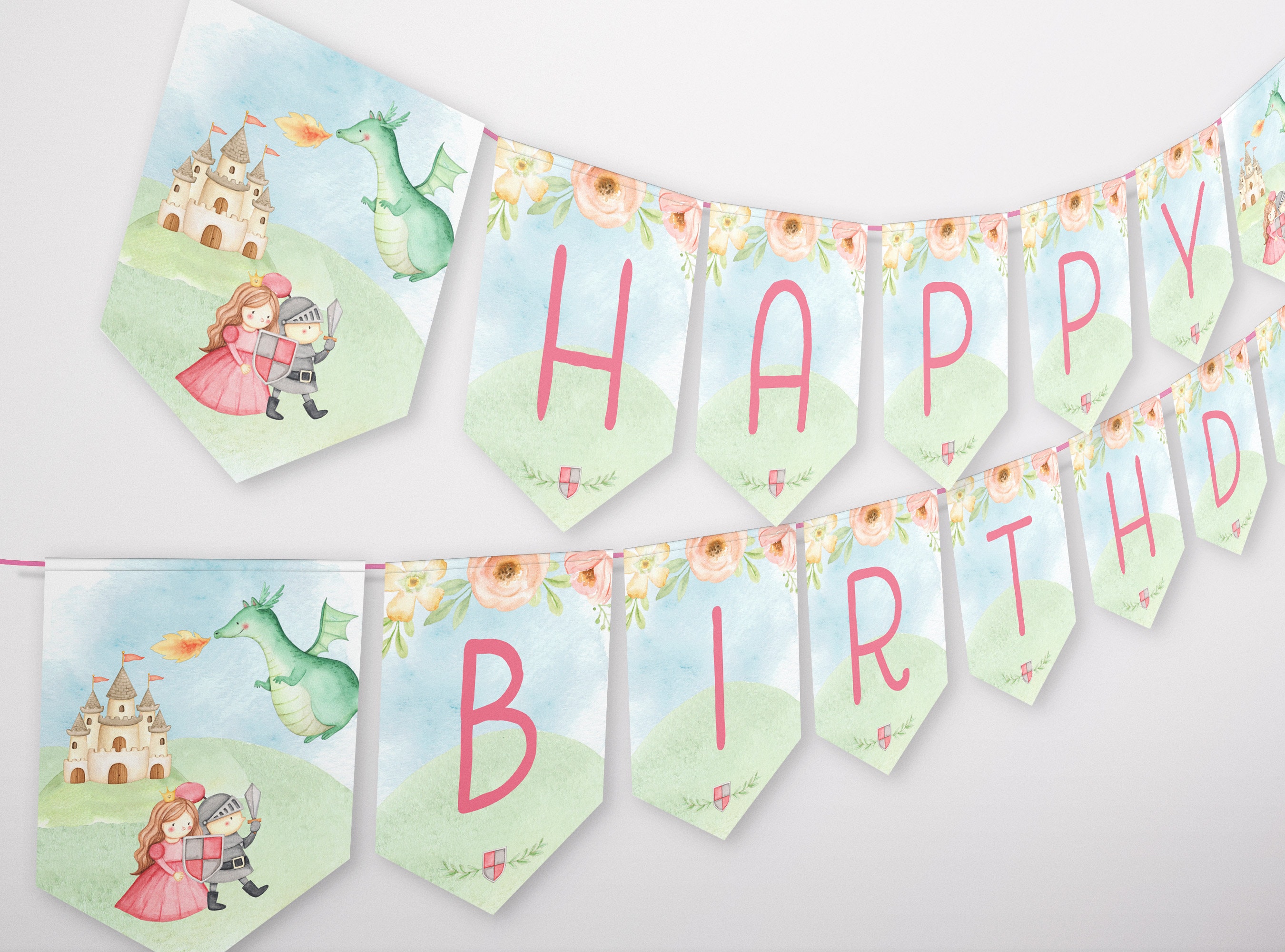 Editable Calling All Knights and Princesses Birthday Thank You Favor ...