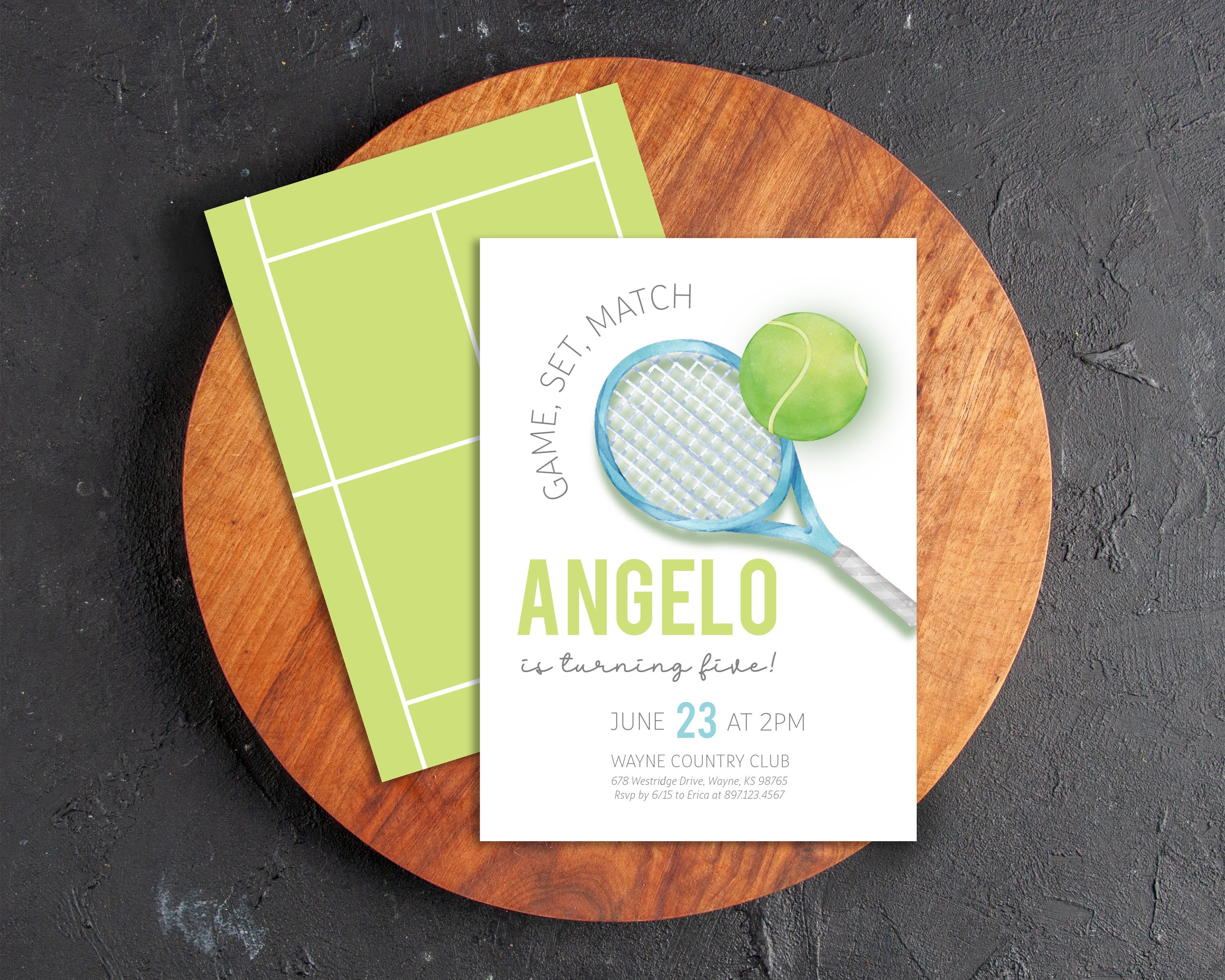 EDITABLE Tennis Ball Boy Birthday Custom Sign - Sports It's Game Time ...