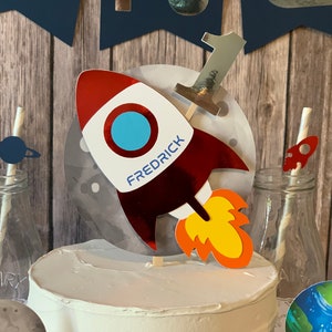 12 Astronaut Outer Space Rocket Moon Birthday Favor Thank You Tag ...