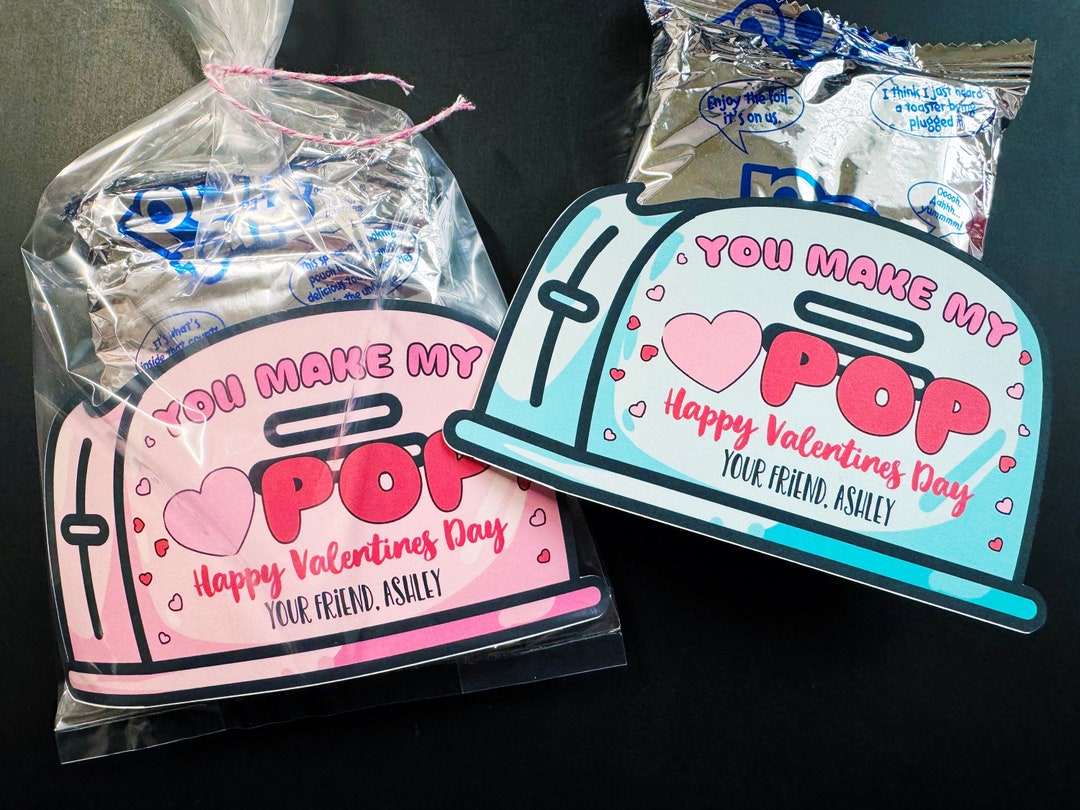 EDITABLE Valentine's Toaster Kids Gift Tag - Pop Toaster Pastry ...