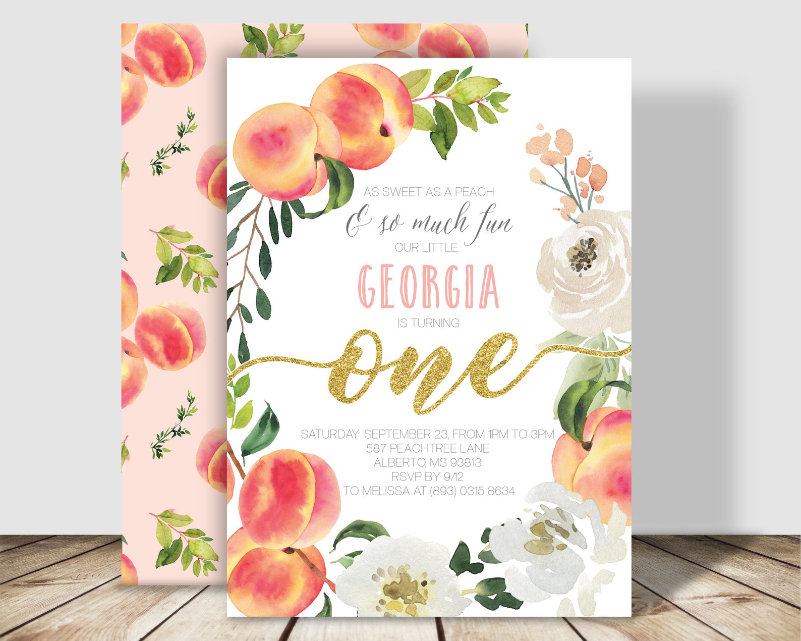 Sweet as a Peach Birthday CAKE TOPPER Georgia Peach Birthday - Etsy