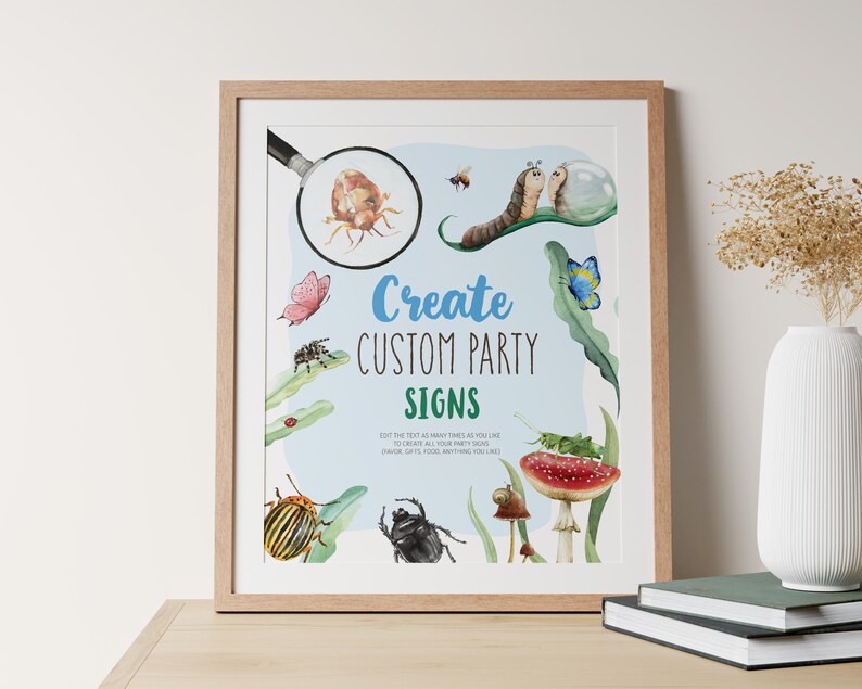 Buzz Hop Crawl Bug Birthday Banner Insect Nature Outdoor - Etsy