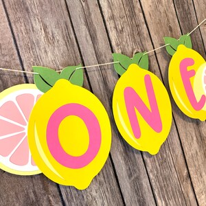Pink Lemonade Happy Birthday Banner - Sweet Lemonade Pink and Yellow ...