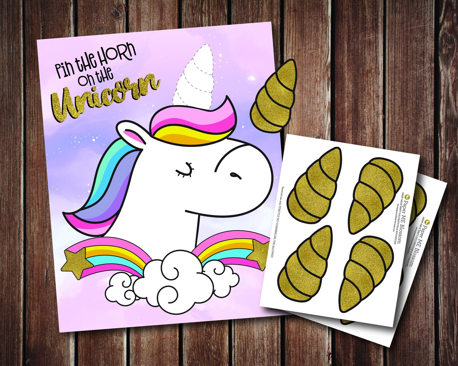 Magical Unicorn Birthday Favor Thank You Gift Tag 2x3 DIY - Etsy