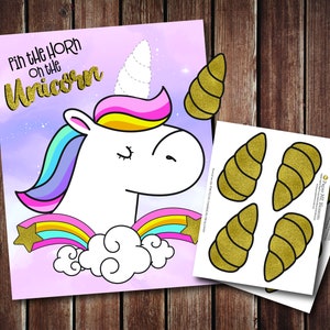 Magical Unicorn Birthday Favor Thank You Gift Tag - 2x3 DIY Printable ...