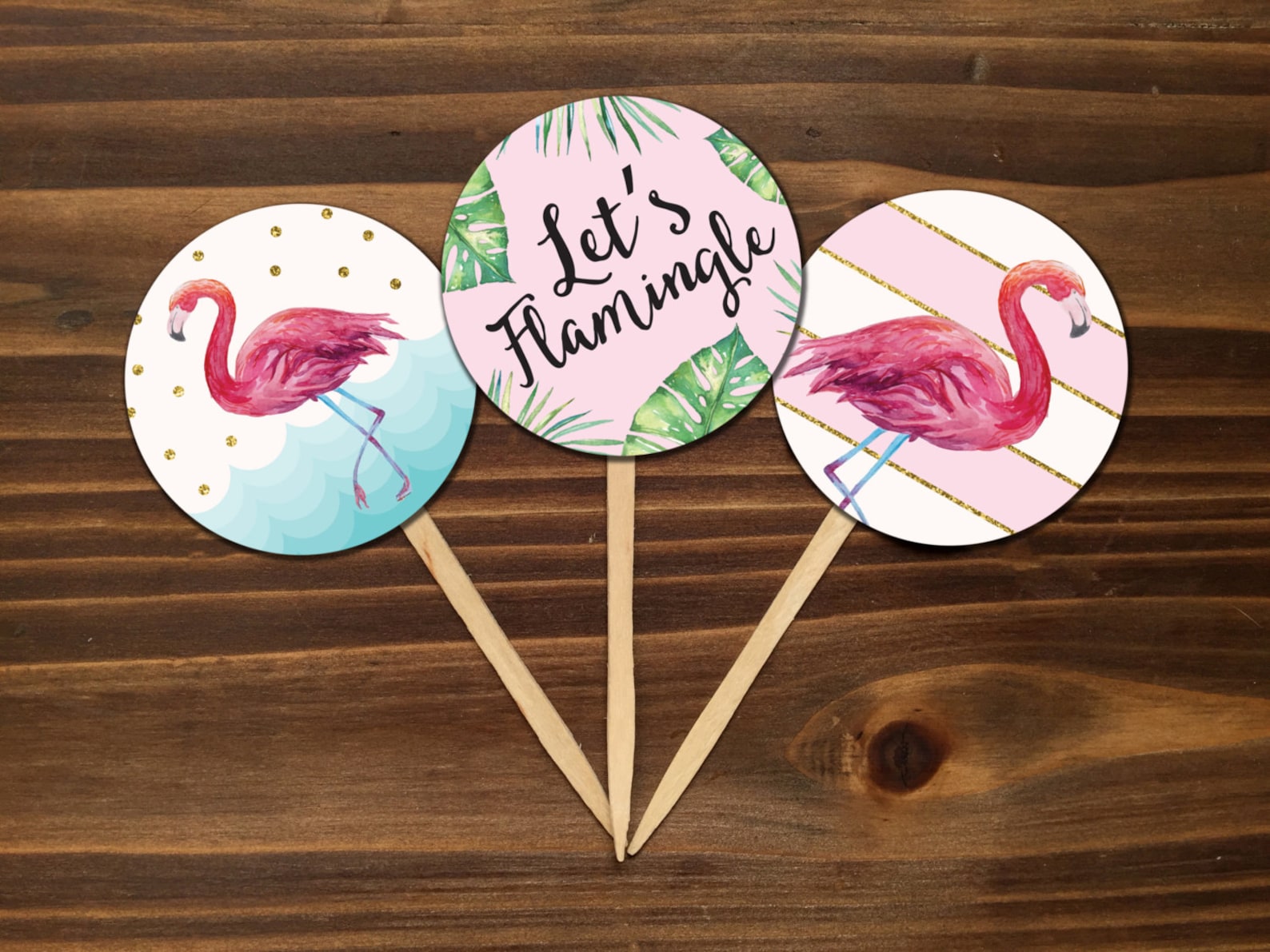 Let's Flamingle Tropical Flamingo Birthday Party Printable - Etsy
