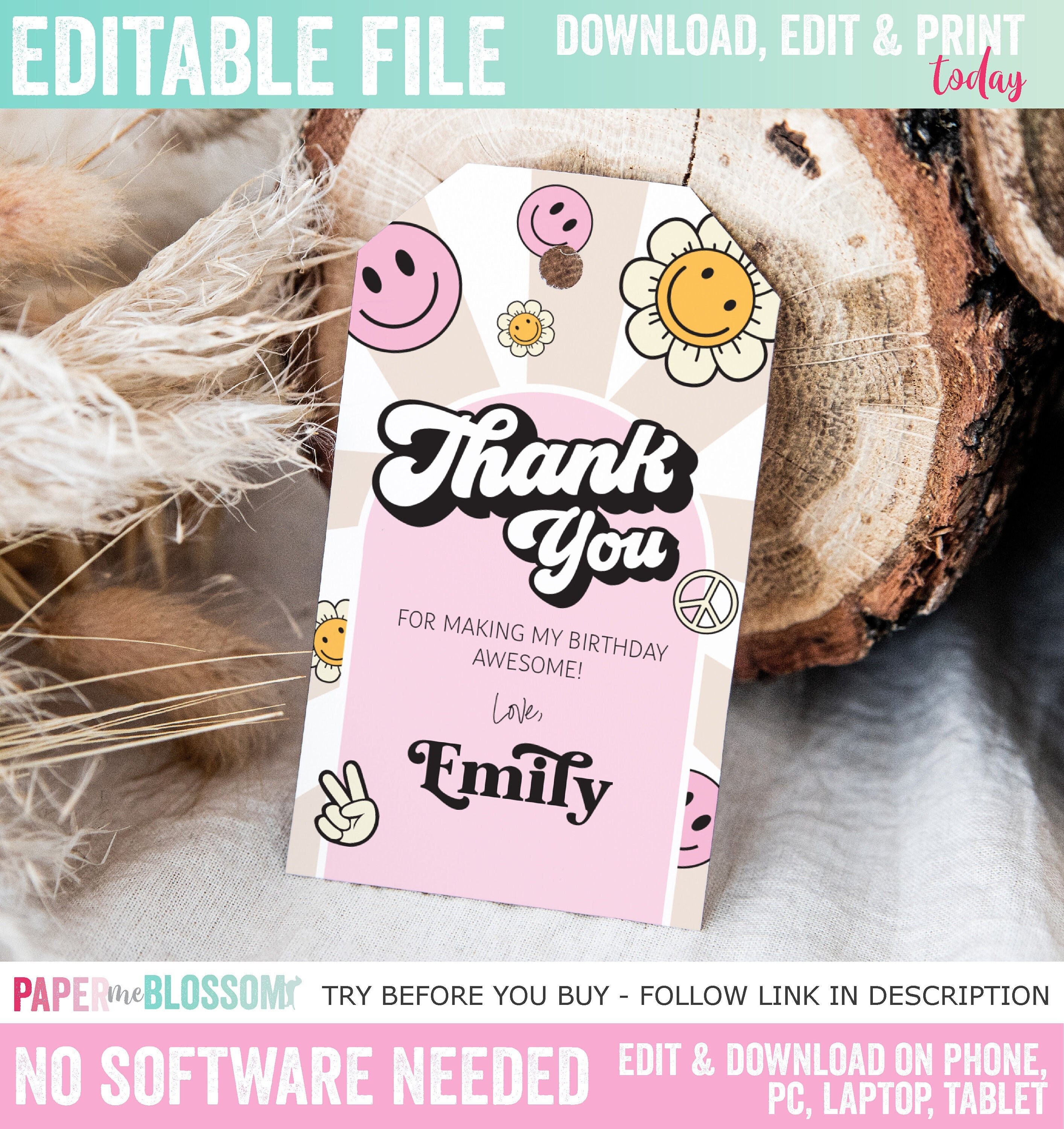 Thank You Pink Smiley