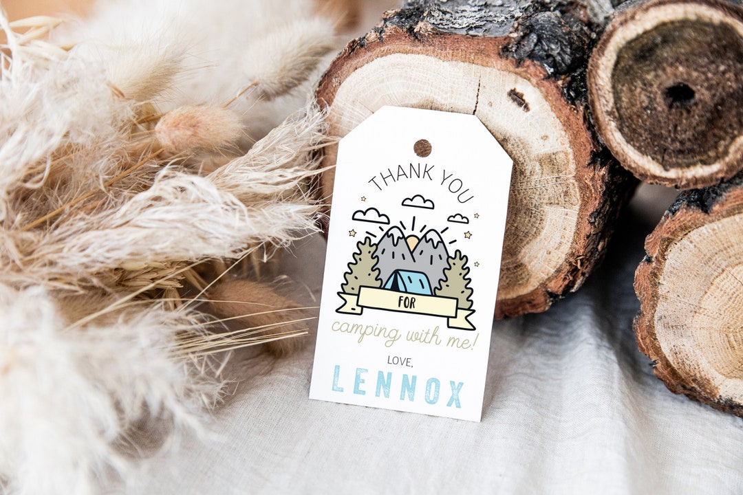 EDITABLE One Happy Camper Favor Thank You Gift Tag - Calling All ...