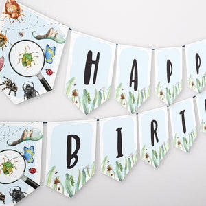 EDITABLE Buzz Hop Crawl Bug Birthday Welcome Poster - Insect Nature ...