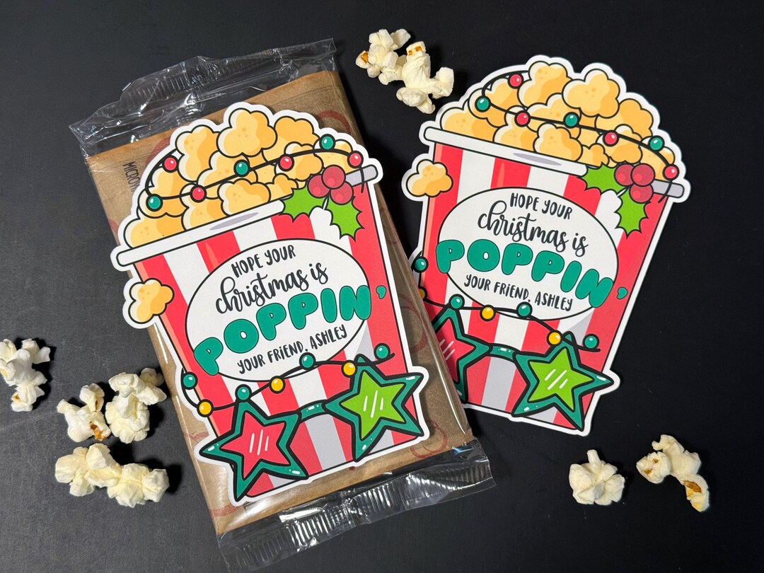 EDITABLE Hope Your Christmas is Poppin' Kids Gift Tag - Holiday ...
