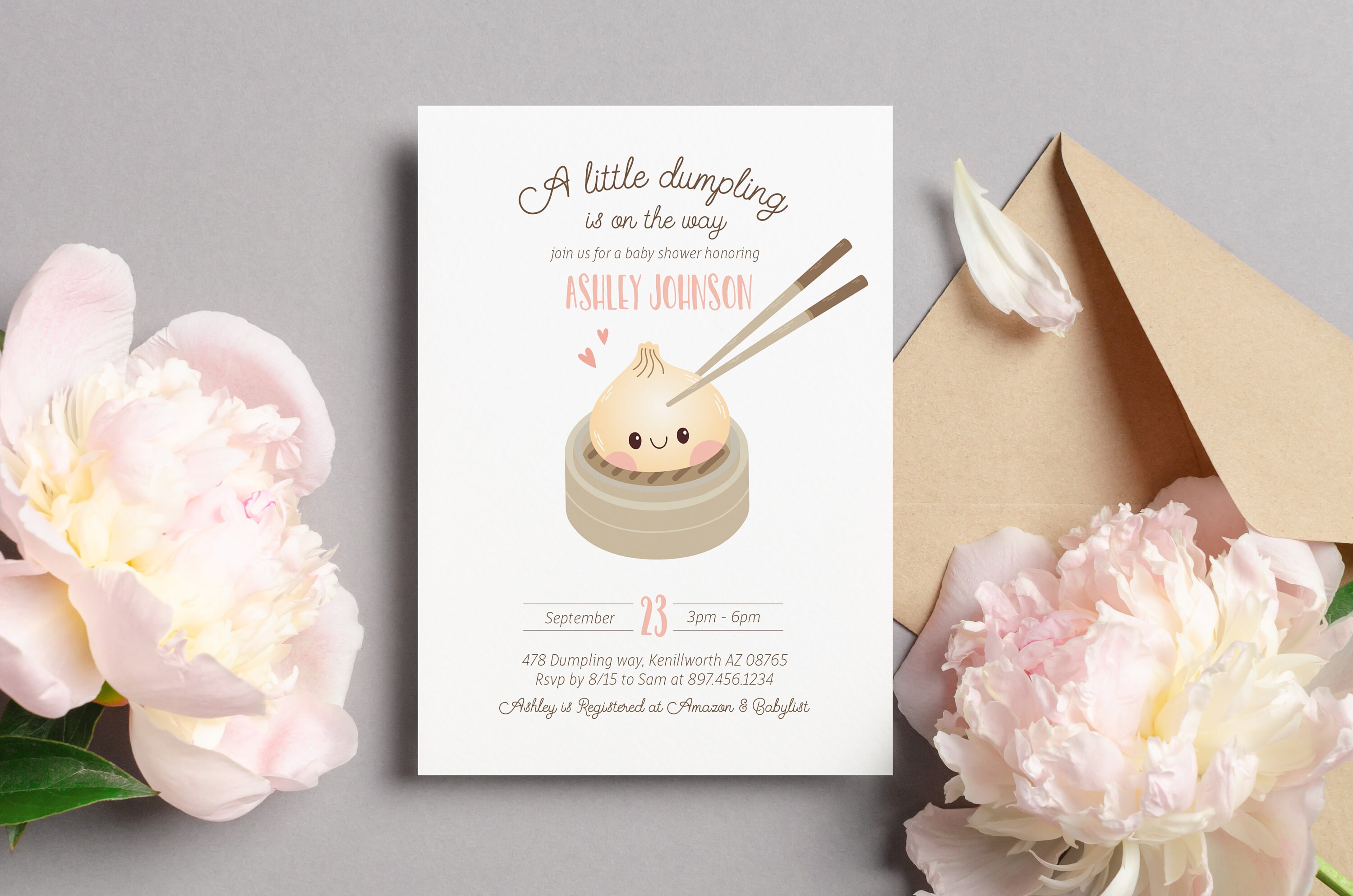 Editable Little Dumpling Baby Shower Diaper Raffle - Bao Dumpling Baby ...