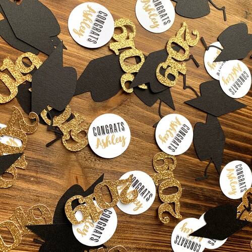 Graduation Party Confetti Graduation Year and Personalized - Etsy