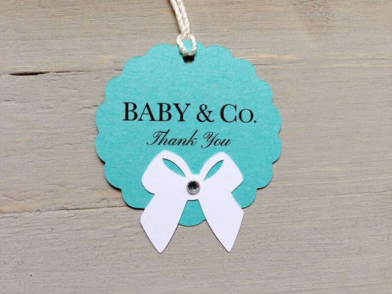 12 Baby and Co. Blue Baby Shower Favor Tags. Personalize These | Etsy