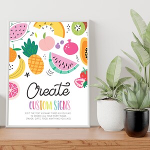 EDITABLE Two-tti Fruitti Birthday Favor Thank You Gift Tag - Tropical ...