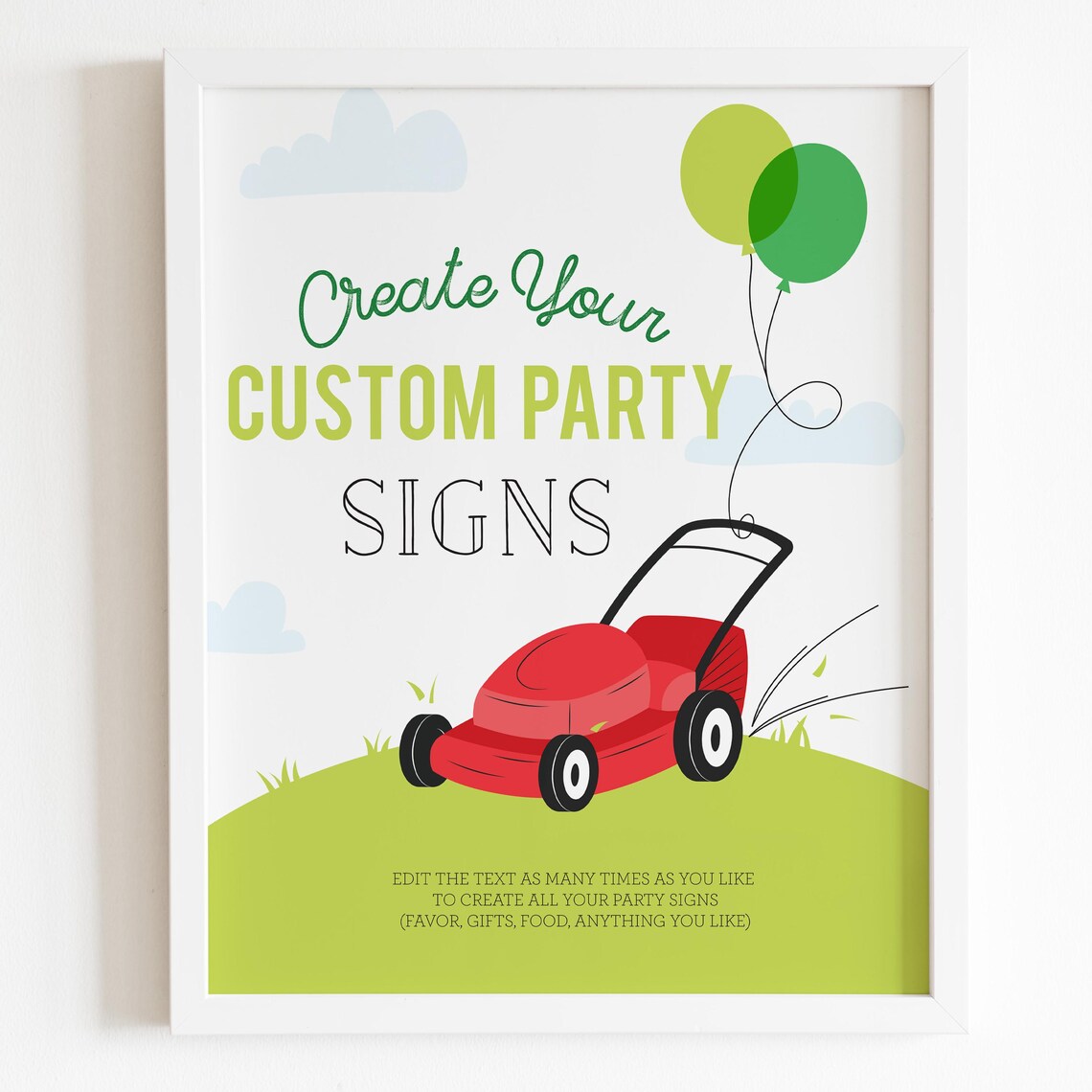 EDITABLE Mow-sy on Over Lawn Mower Boy Birthday Cupcake Toppers - Boy ...
