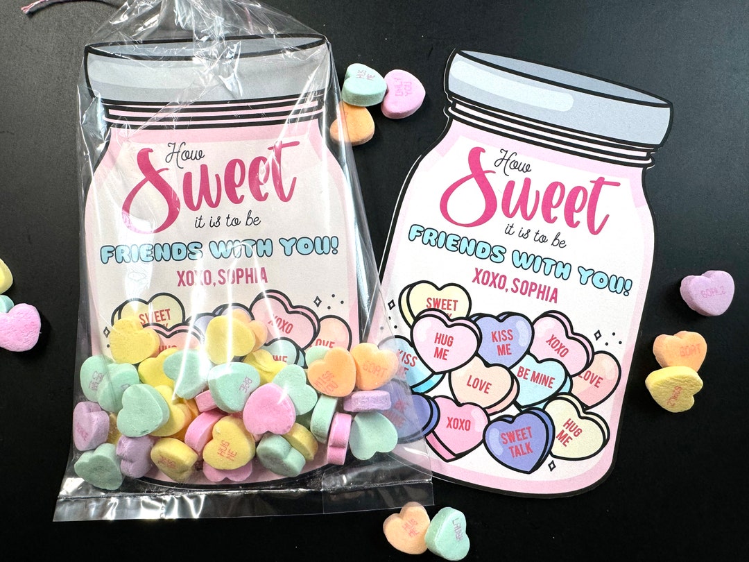 EDITABLE Valentine's Sweet Heart Conversation Candy Kids Gift Tag ...