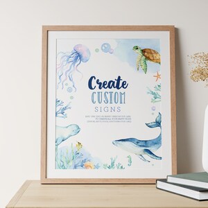 EDITABLE Ocean One-der the Sea Favor Thank You Gift Tag - Under the Sea ...
