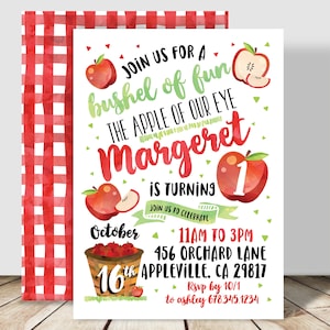 Apple Picking Birthday Party Printable PDF Invitation - 5x7 Double ...