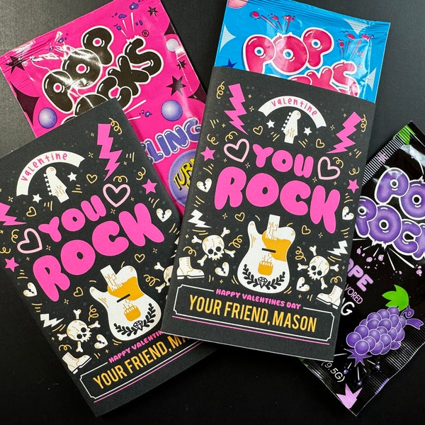 You Rock Valentine - Etsy