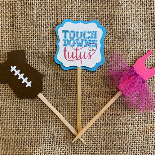 12 Touchdown or Tutus Football Gender Reveal Baby Shower - Etsy