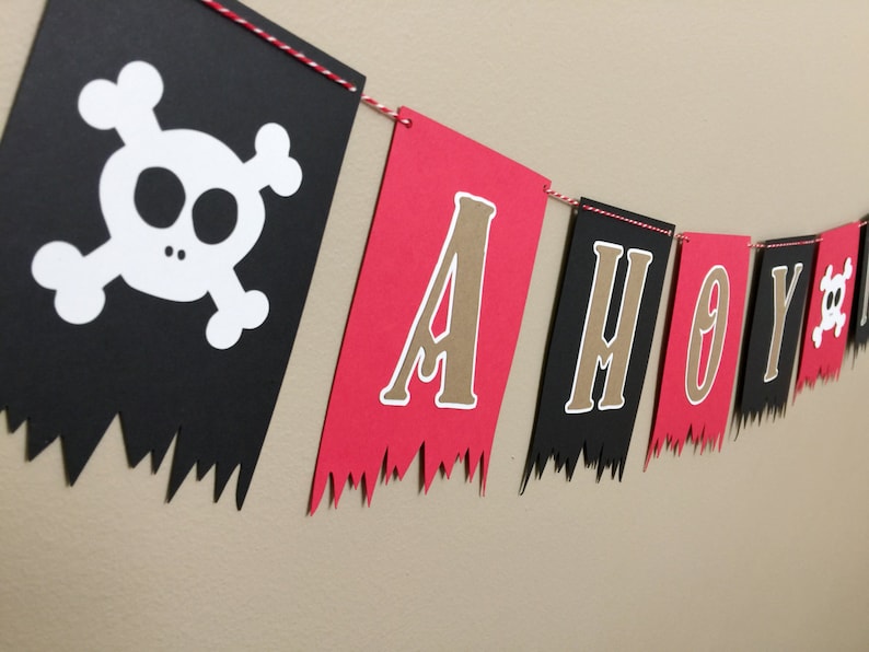PIRATE Ahoy Matey Birthday Banner - Etsy