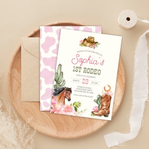 Editable Cowgirl First Rodeo Birthday Thank You Favor Tag -girl Wild ...